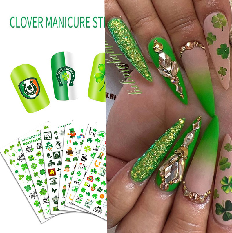 St. Patrick's Day Nail Stickers-10 Sheets