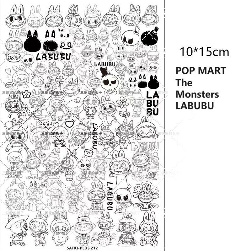 PLUS-POP MART The Monsters LABUBU Nail Stamping Plate-212-10*15cm